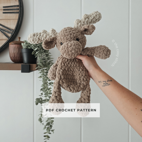 Monty the Moose Snuggler (Crochet Pattern) – The Cosy Stitch