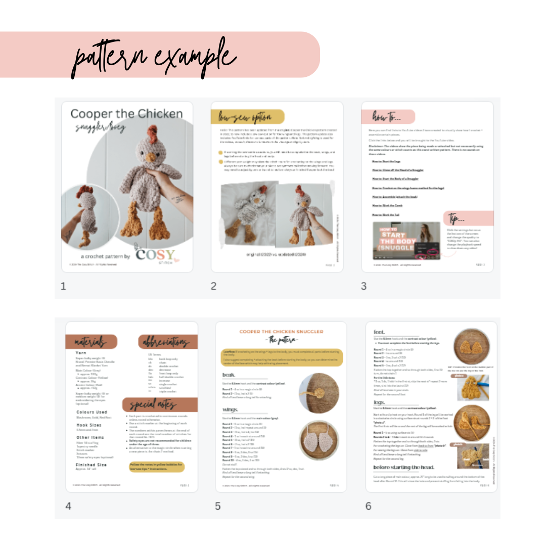 Cooper the Chicken Snuggler (Crochet Pattern) – The Cosy Stitch