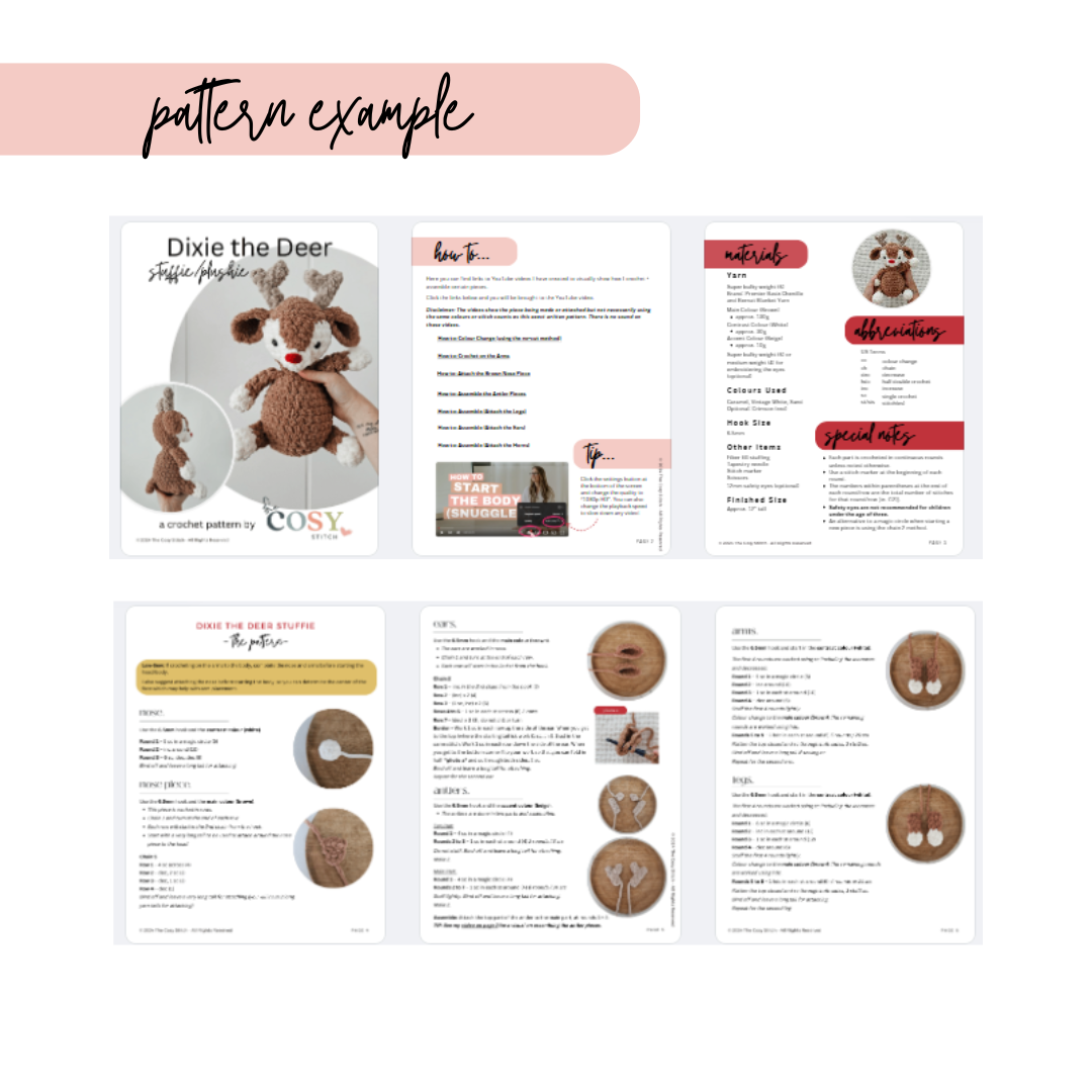 Dixie the Deer Stuffie (Crochet Pattern) – The Cosy Stitch